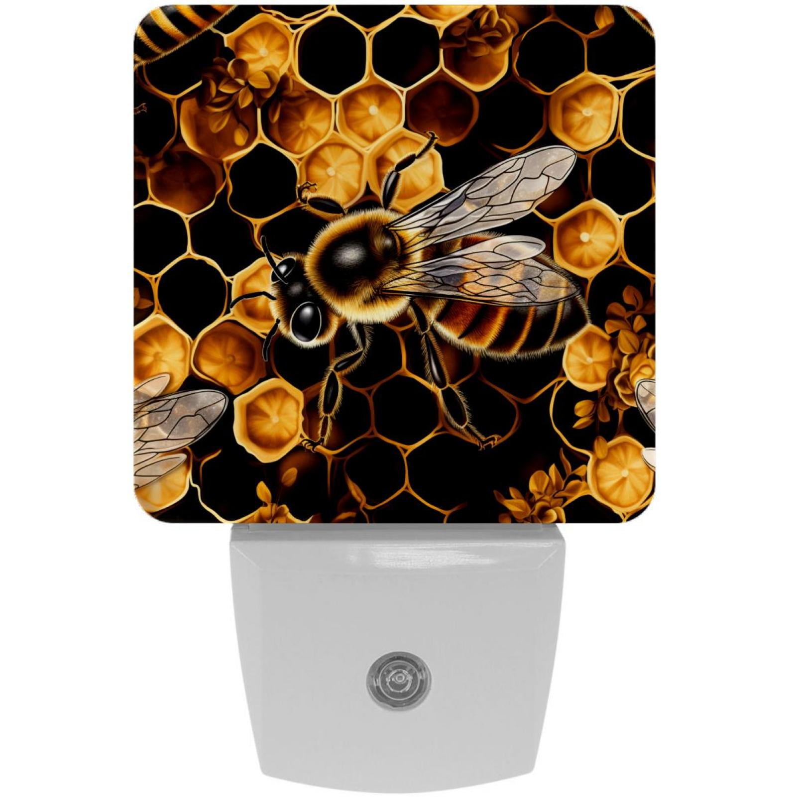 Bee LED Square Night Lights for Bedroom and Living Room, Decorative ...