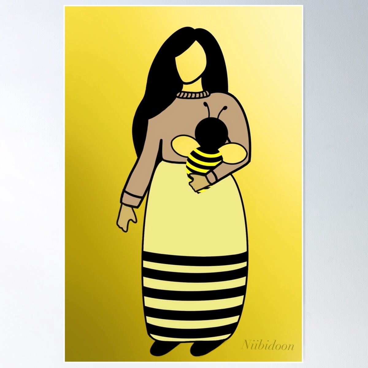 Bee Lady Poster Wall Art Modern Wall Decor For Living Room Bedroom Art ...