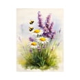 Bee Lavender Cute Bumble Bee Lavender Botanical Chamomile Flower Nature ...