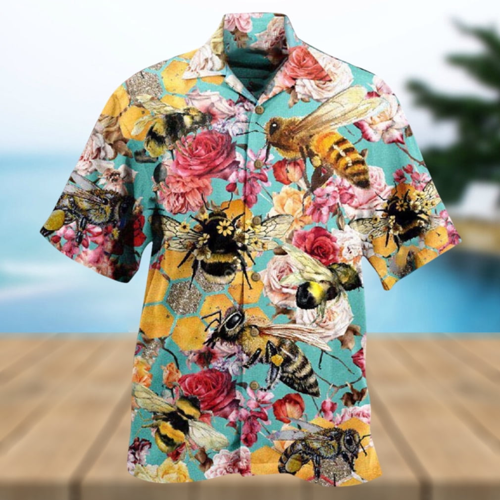 Bee Let Make Gorgeous Roses So Beautiful Hawaiian Shirt - Walmart.com
