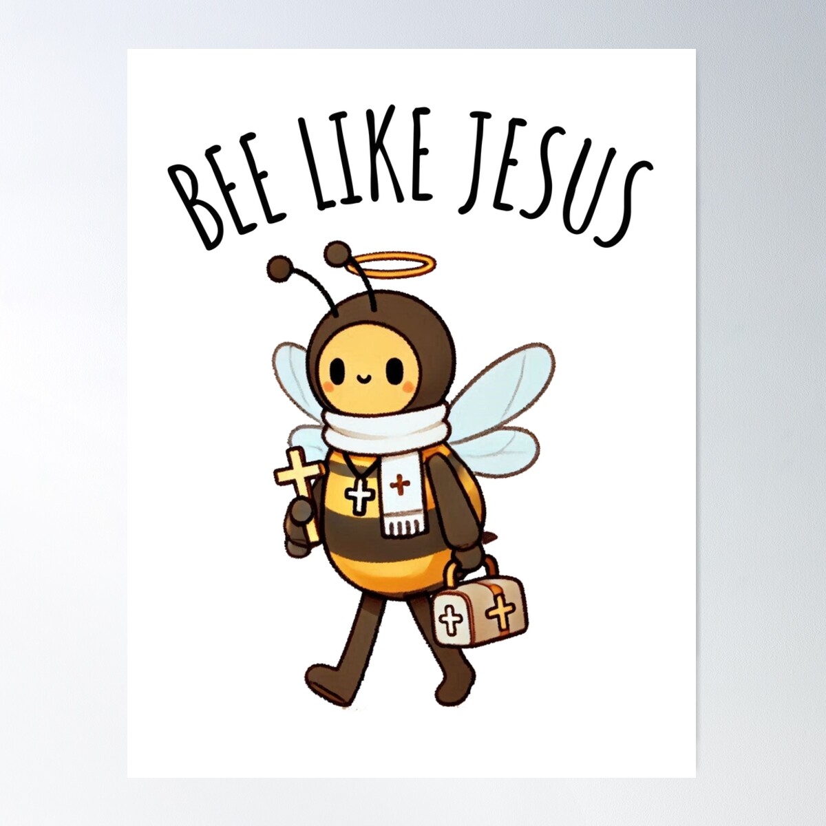Bee Like Jesus Poster Wall Art, Modern Wall Decor For Living Room ...