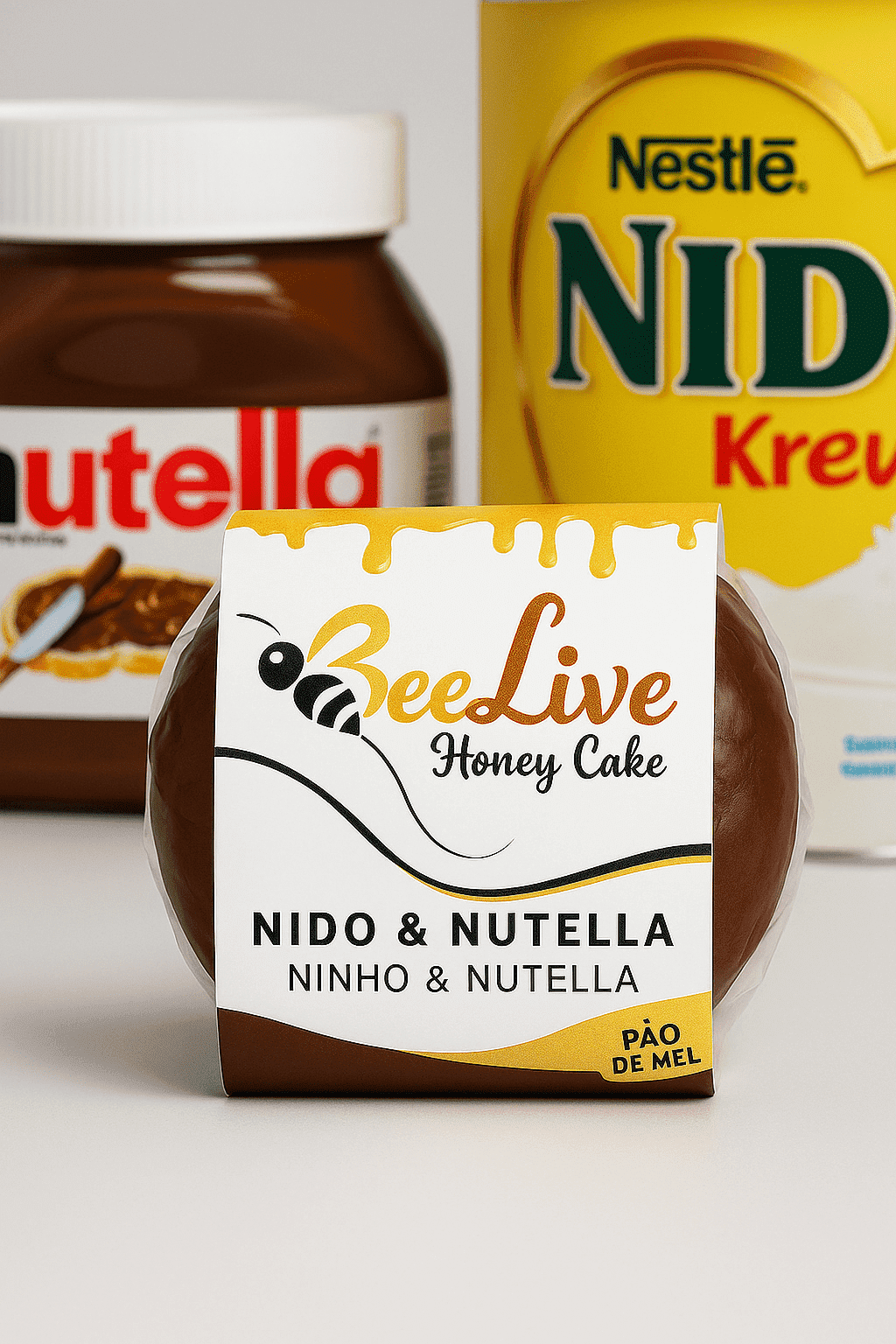 Bee Live Pao de Mel Brasileiro Caseiro Nutella and Nido filling honey ...