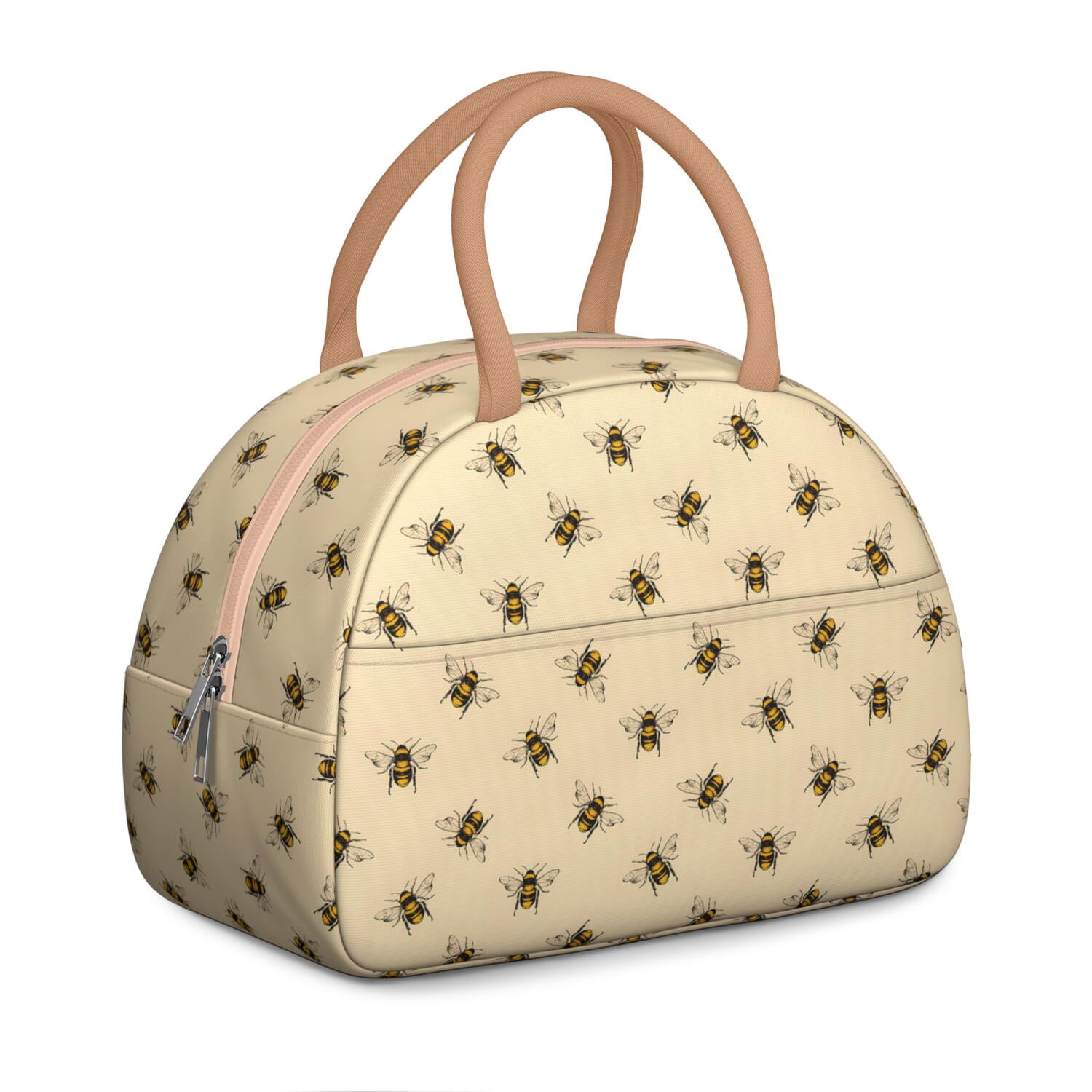 Bee Lover Lunch Bag – Sweet Honeybee Pattern with Cartoon Hive and Gift ...