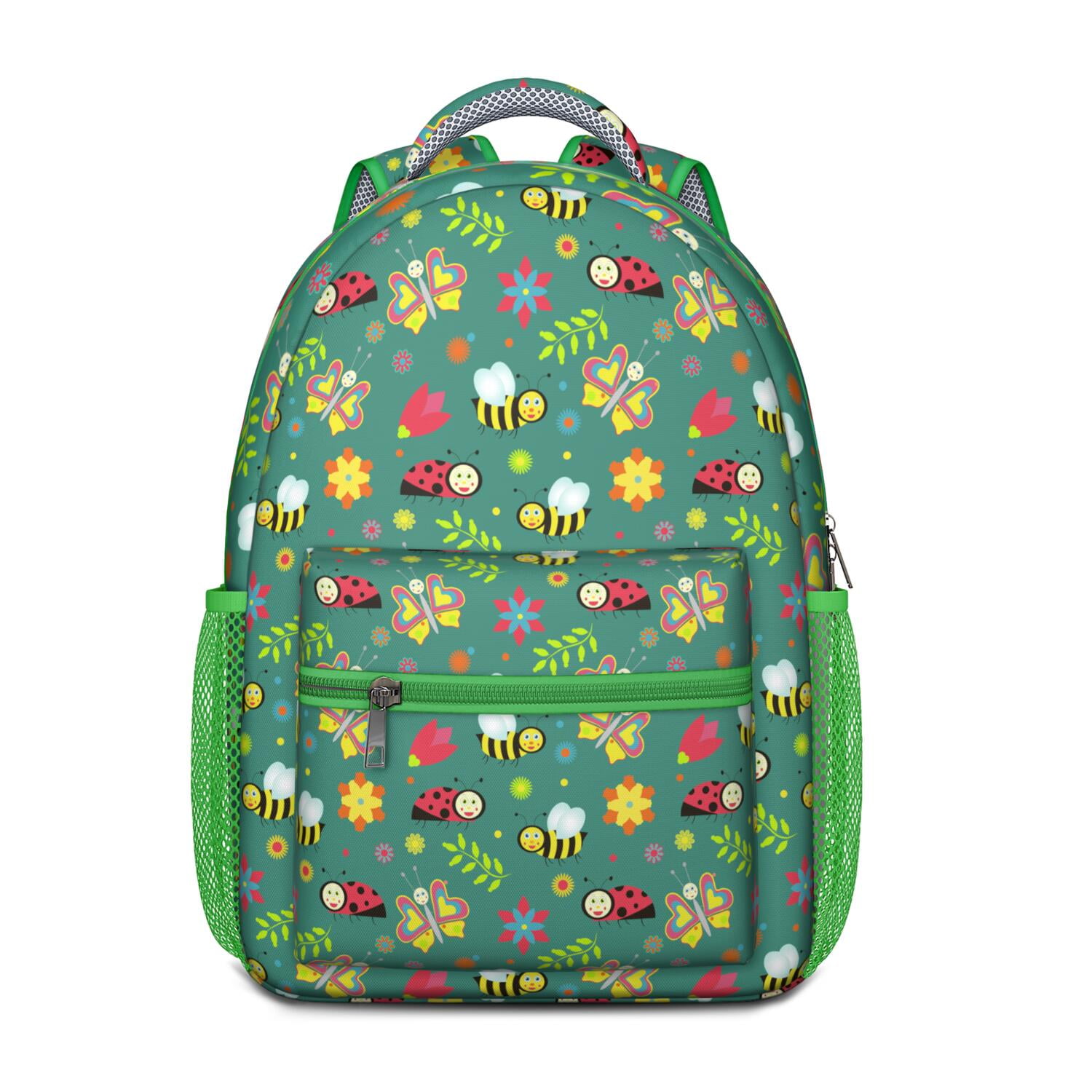Bee Lovers Cute School Backpack – Honeycomb and Bumble Bee Print ...