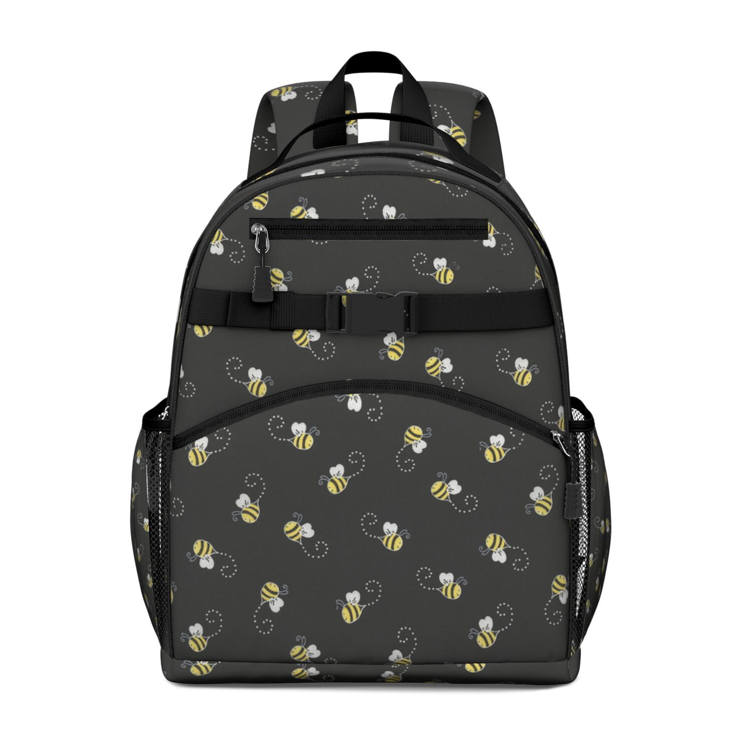 Bee Lovers Students Backpack with Cute Bumble Bee Cartoon, Honeybee ...