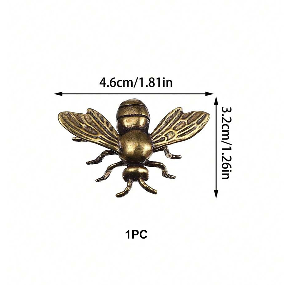 Bee Mantis Pig Ornaments Tea Pet Insect Honeybee Vintage Brass Crafts ...