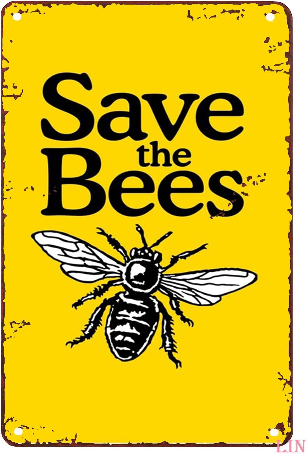 Bee Metal Yard Art Save The Bees Beekeeper Tin Signs Vintage Funny ...
