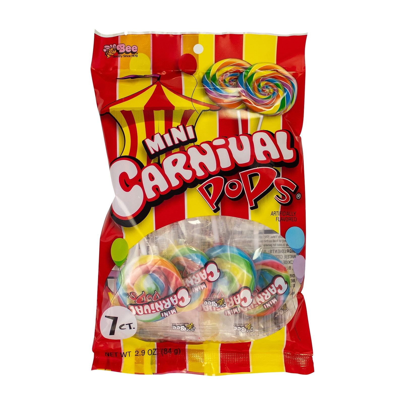Mini Carnival Lollipop Individually Wrapped Traditional Multi Colored ...