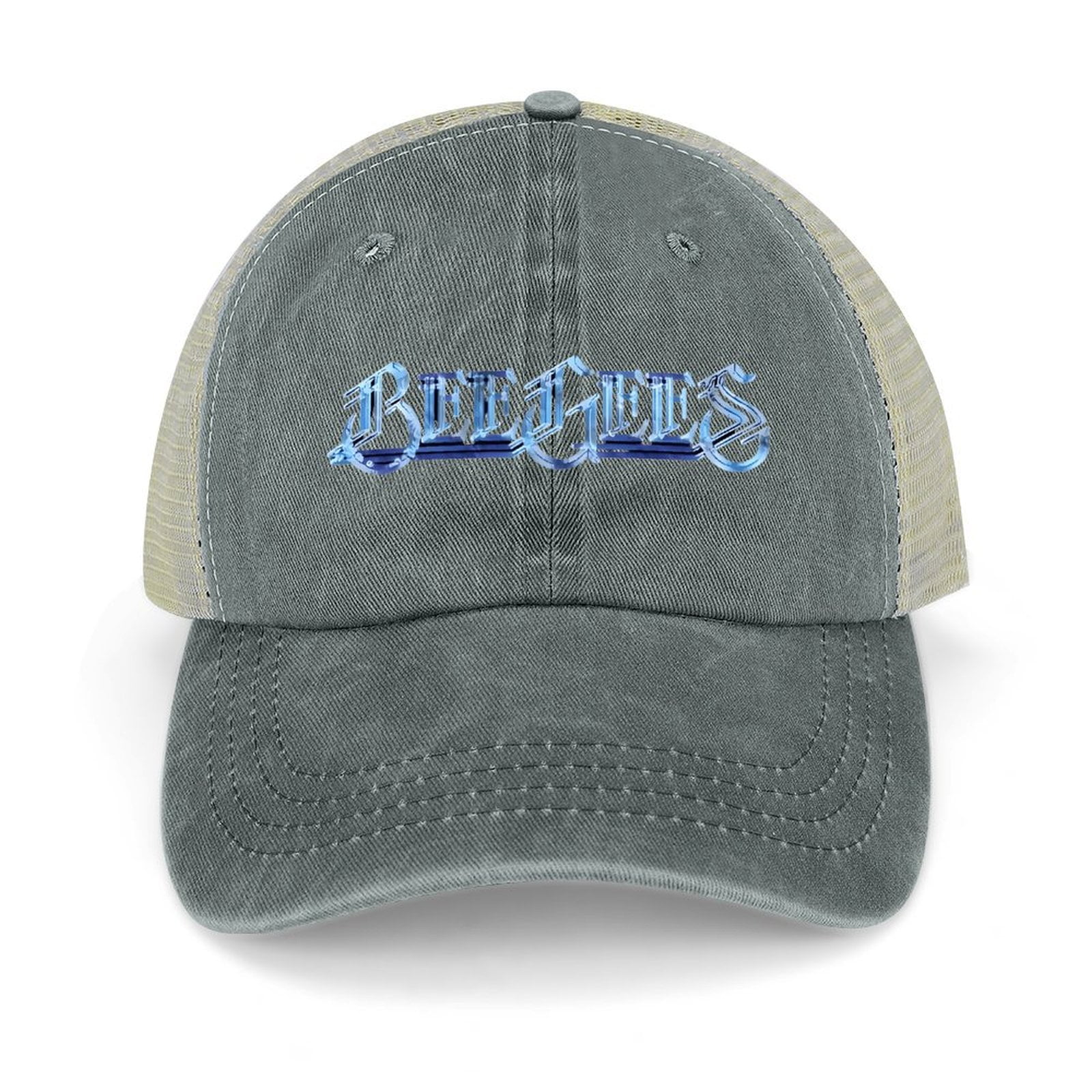 Bee Music Gees Funky Gray Cowboy Mesh Baseball Cap Adjustable Strap for ...