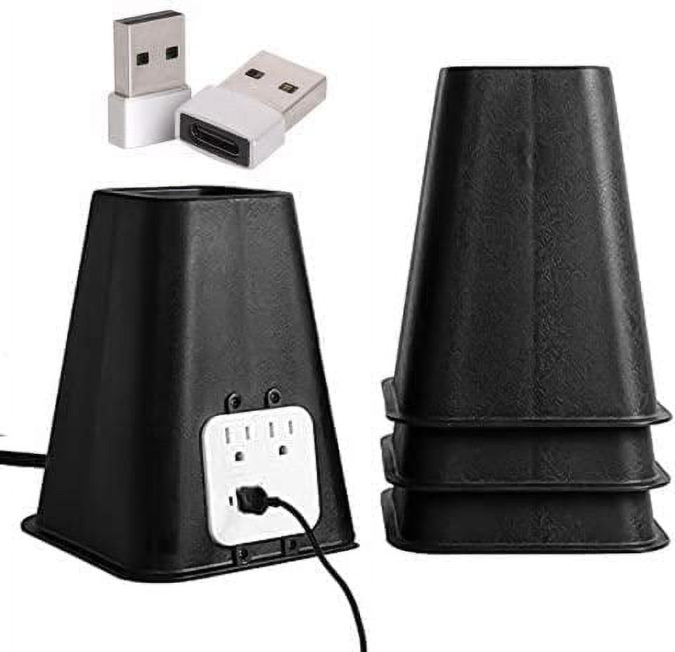 Bee Neat Spare, Single, One(1) Non USB Heavy Duty 7.25 INCH Bed Riser ...