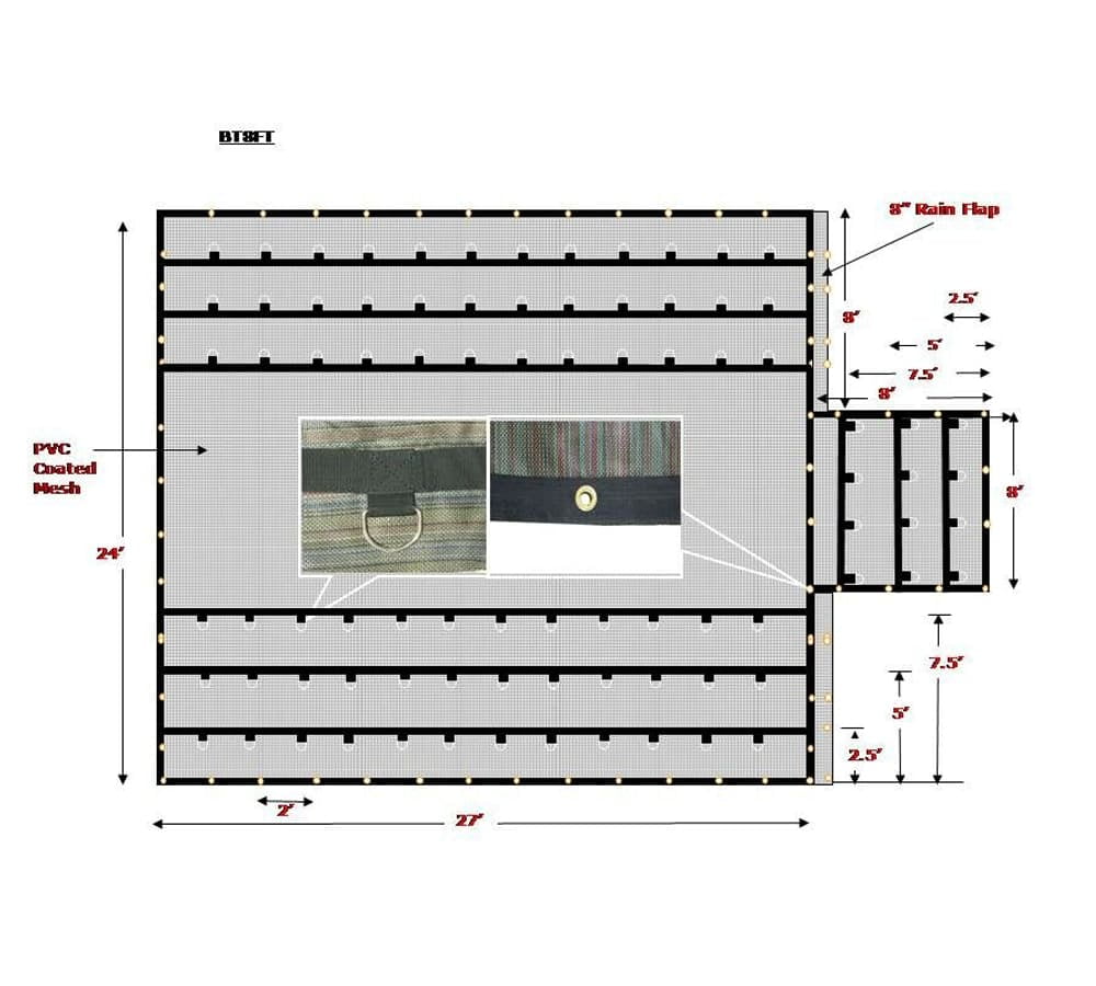 Bee Net/Bee Hauling Tarp 24' x 27' with 8 Ft Drop - Used to Transport ...