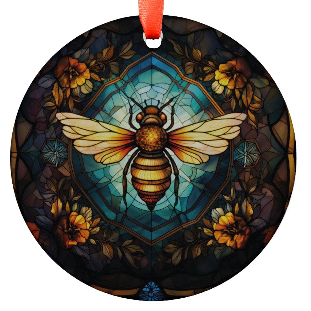 Bee Ornament, Vibrant Honeybee Decor, Unique Insect Wall Art, Colorful ...