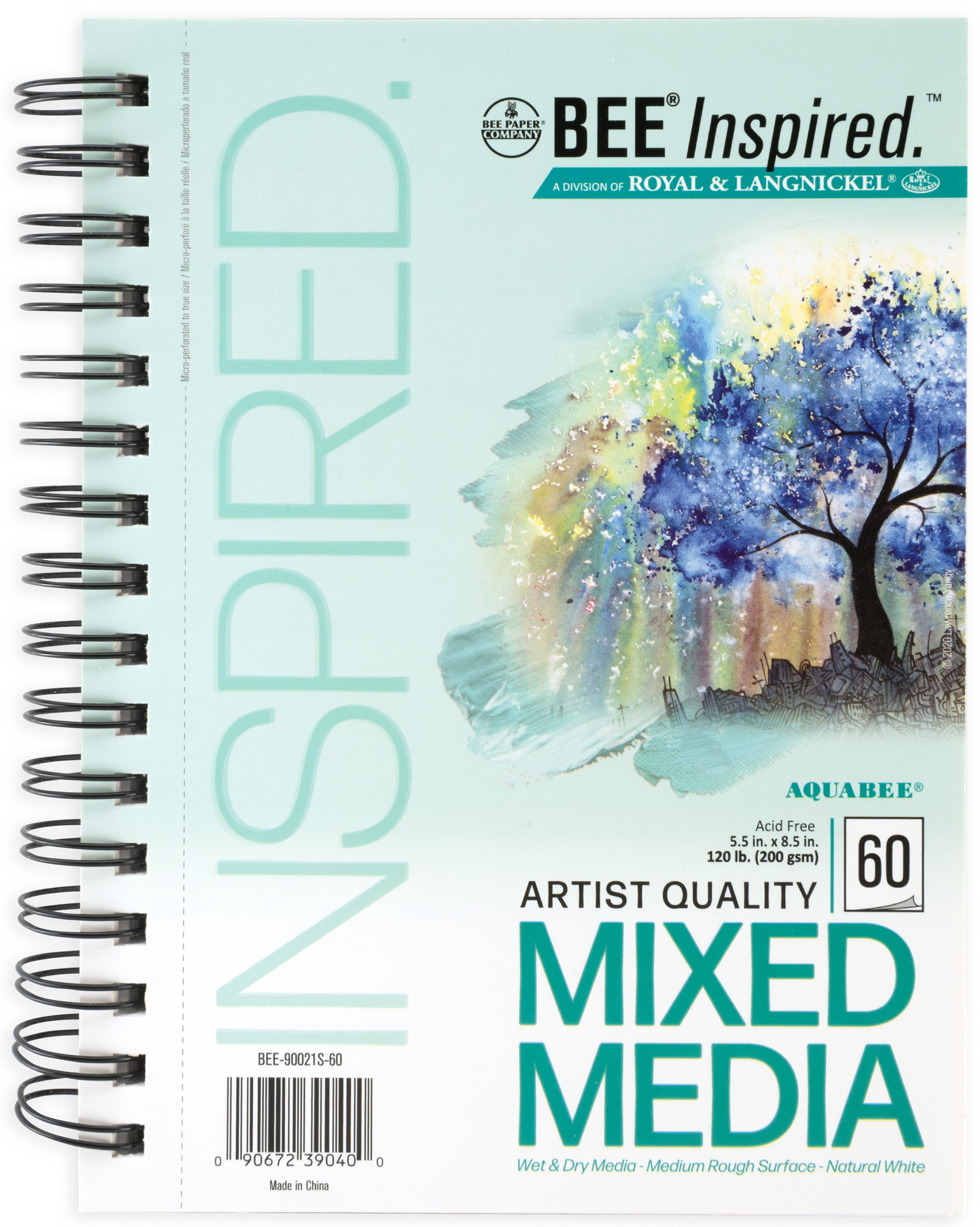 Bee Paper - Bee Inspired 5.5"x8.5" Mixed Media Paper Pad, 60 Sheets ...