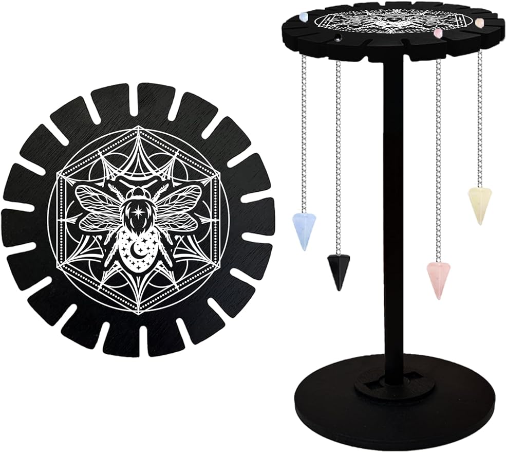 Bee Pendulum Stand Crystal Shelf Wooden Pendulum Holder Display Rack ...