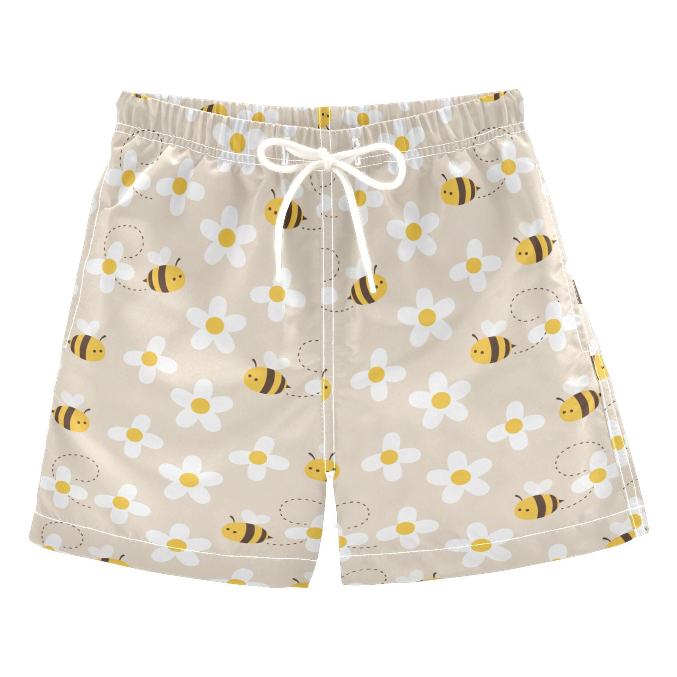 Bee Pink Swim Trunks Quick Dry Beach Pool Board Shorts Lightweight ...