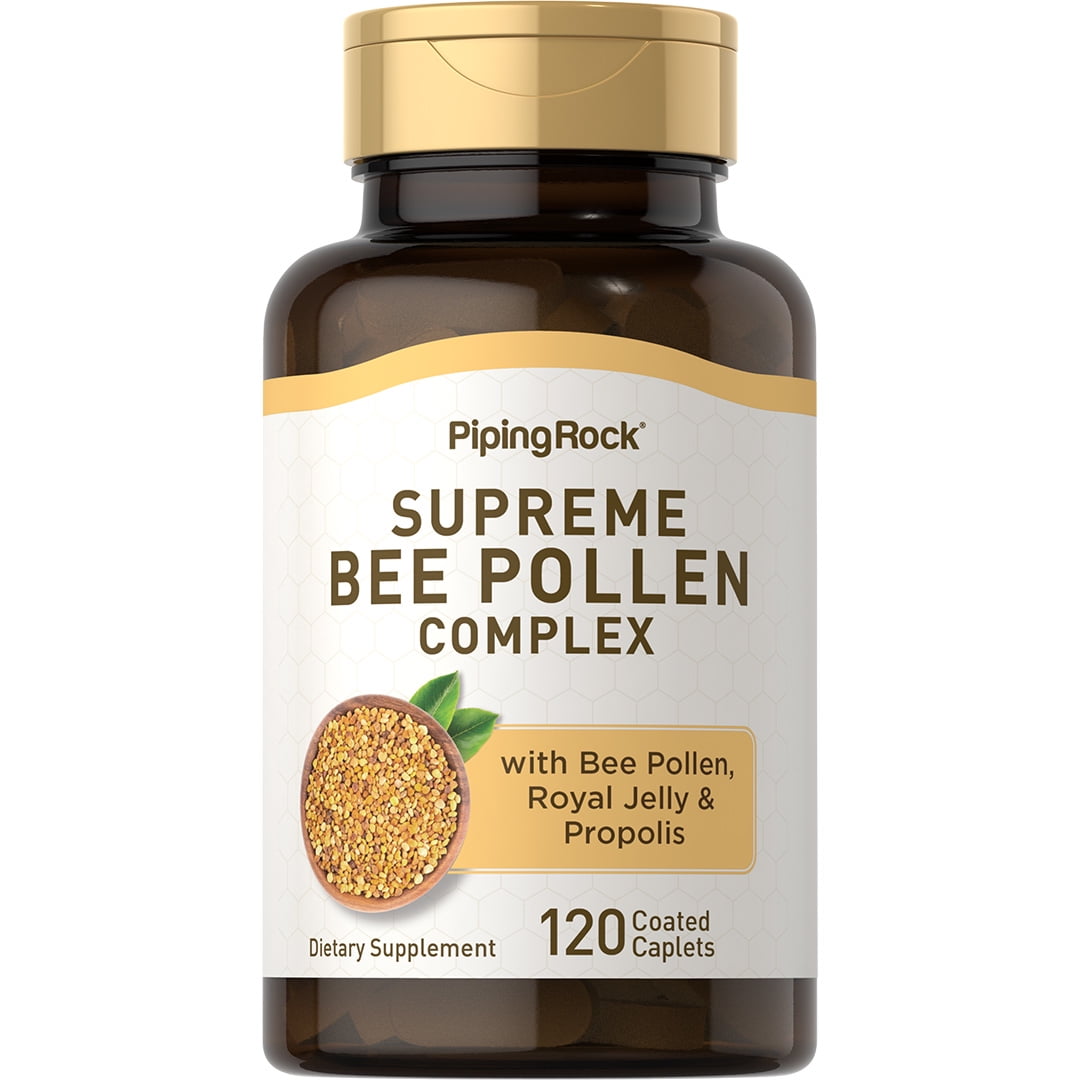 Bee Pollen Complex | 120 Coated Caplets for Men and Women | with Bee ...