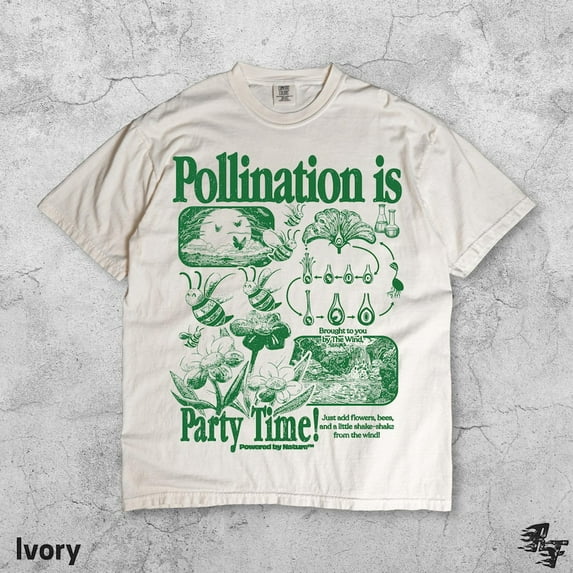 Bee Pollination Vintage T-Shirt, Retro Insect Flower Graphic Tee, 90s ...