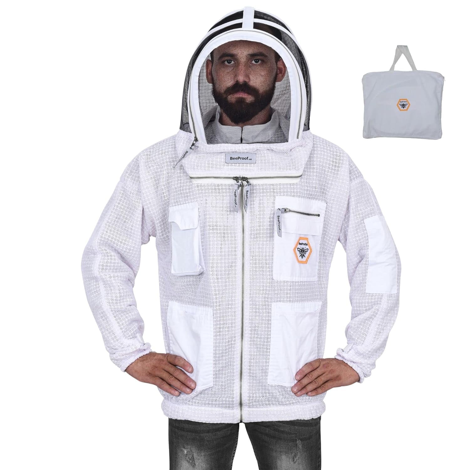 Bee Proof BP-301 Beekeeping with Veil 3 Layer Ultra Ventilated Bee with ...