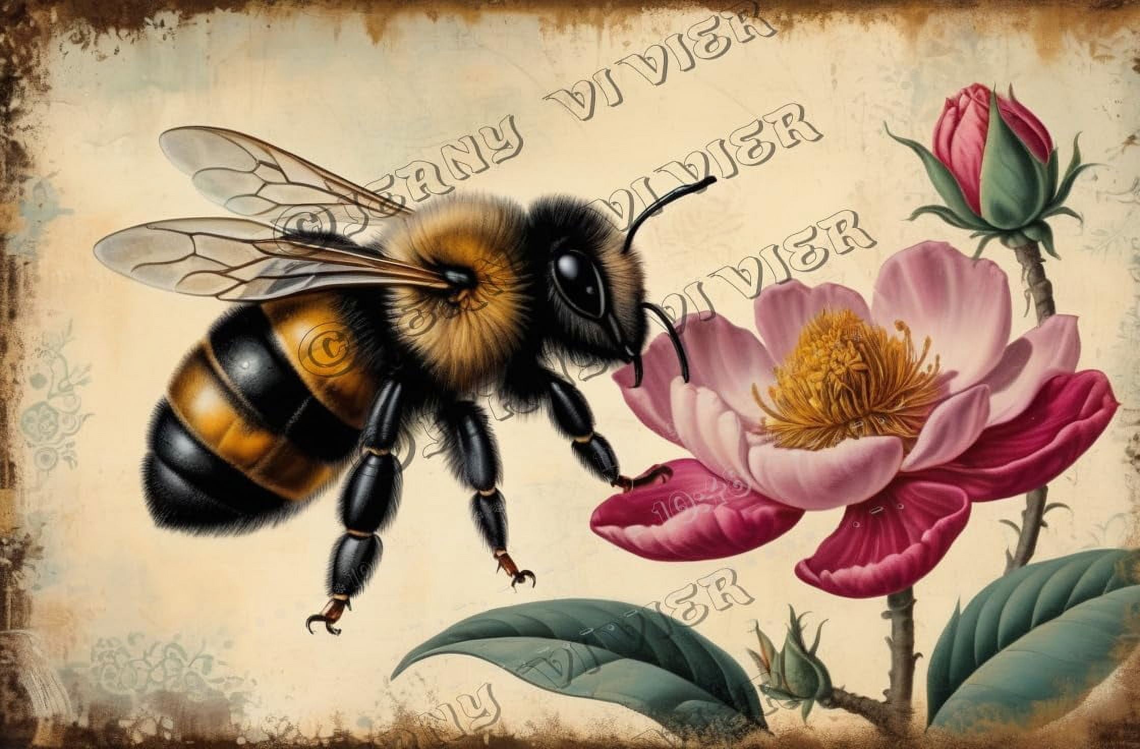 Bee Retro Aluminum Sign 5.5"x8" Metal Sign Bee Bathroom Wall Decor Boho ...