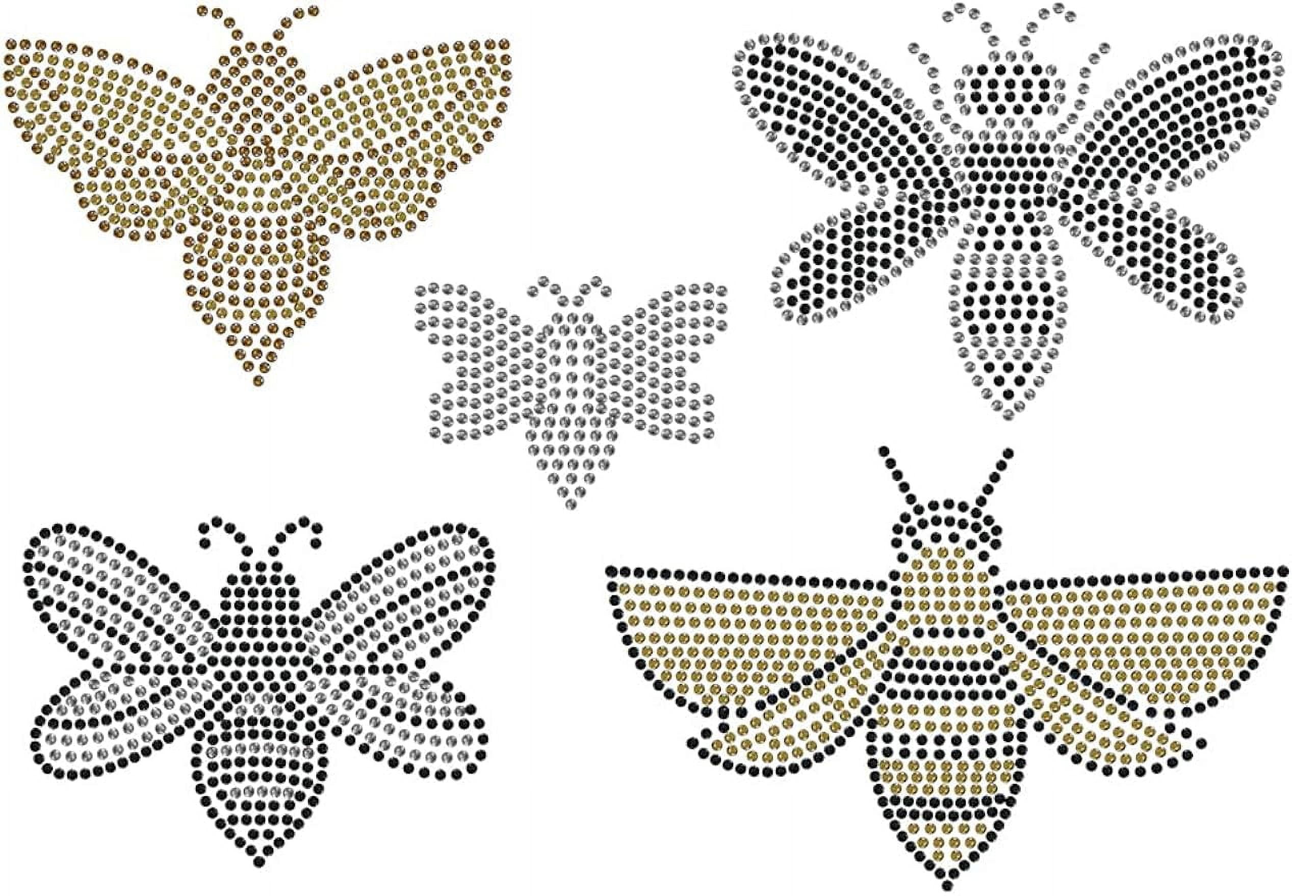 Bee Rhinestone Iron on Hotfix Heat Transfer Decal Bling Rhinestone ...