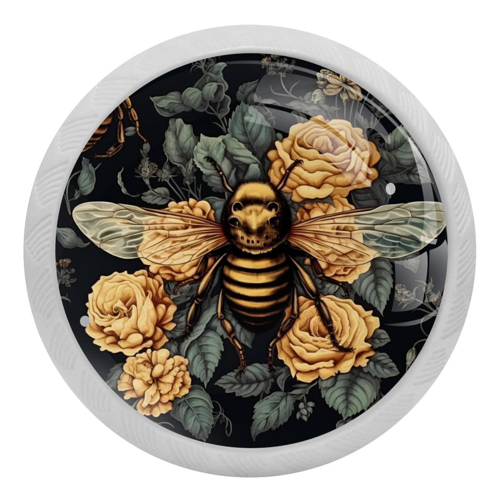 Bee Round Glow-in-the-Dark Cabinet Knobs: Fluorescent Drawer Pulls 4 ...