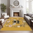 Bee Rugs Kitchen -Honey Bee Rug, Insect Spring Flower Area Rugs for ...