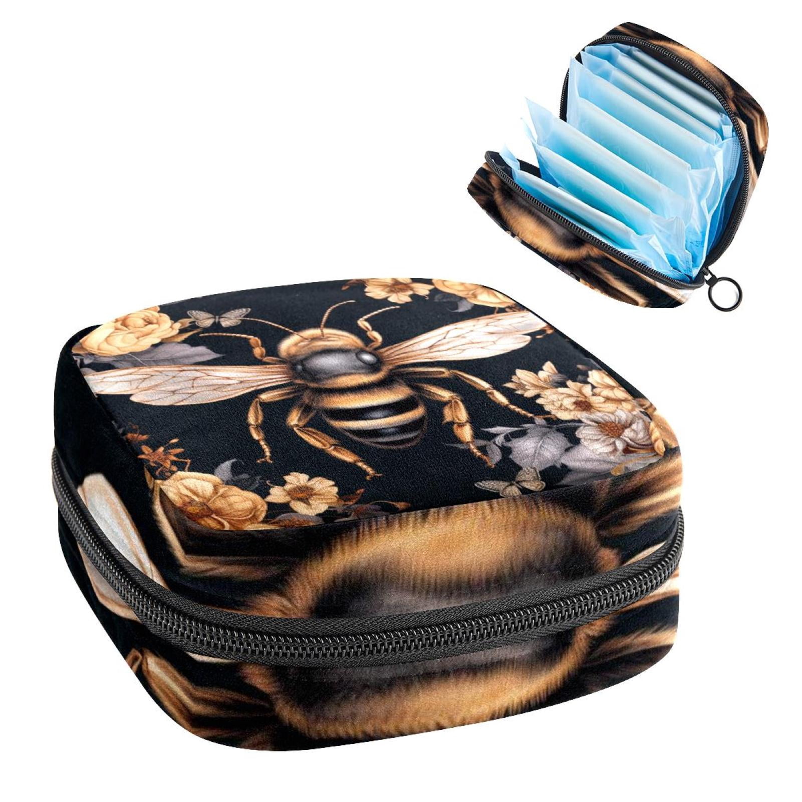 Bee Sanitary Napkin Pouch Period Bag Hiking Pouch Small Zipper Money ...