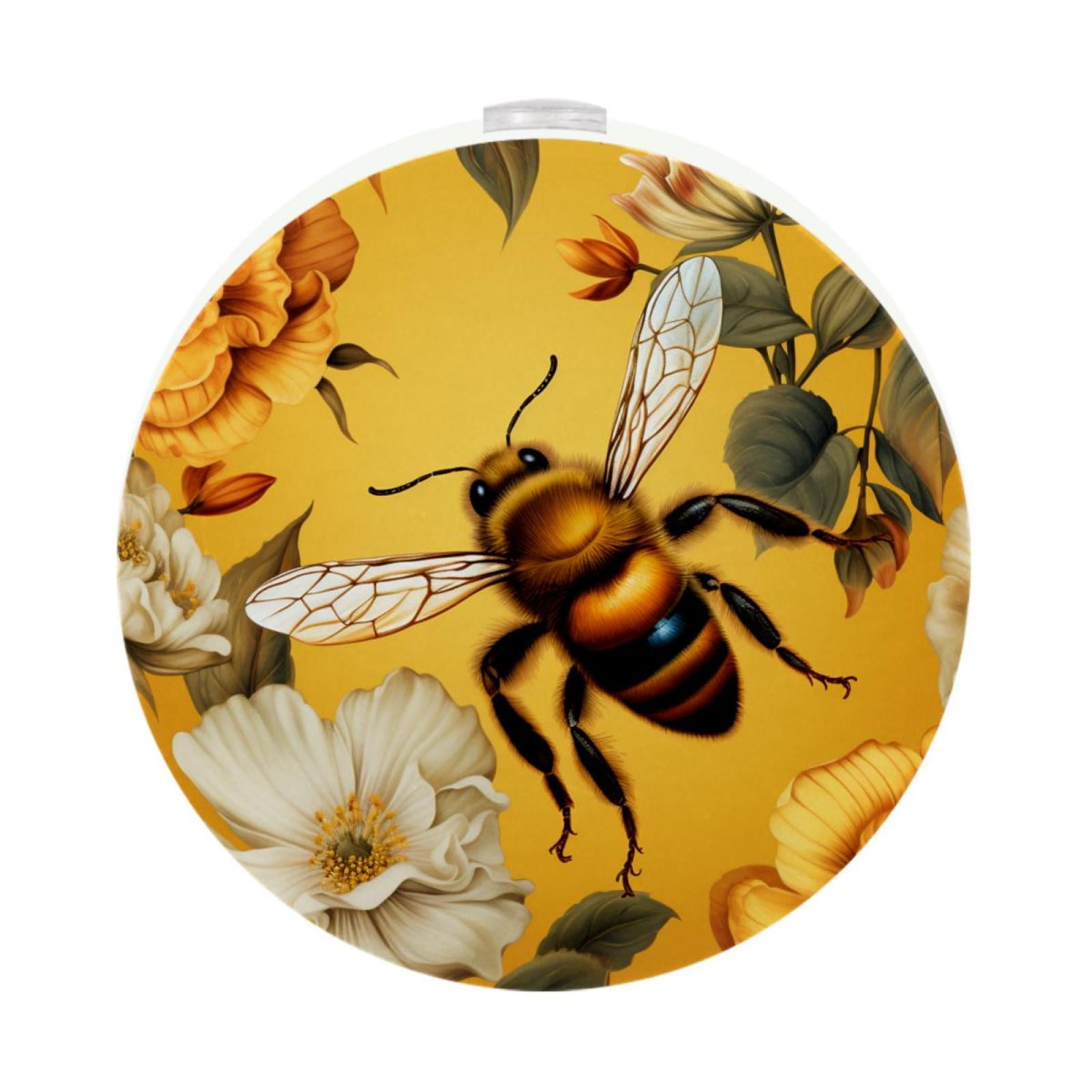 Bee Set of 2 Circular Night Lights w/ Induction Light Control - LED ABS ...