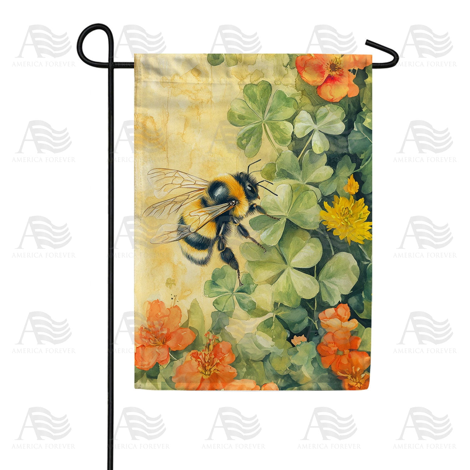 Bee Shamrock Garden Lucky Irish Honeybee Combination Outdoor Decoration ...