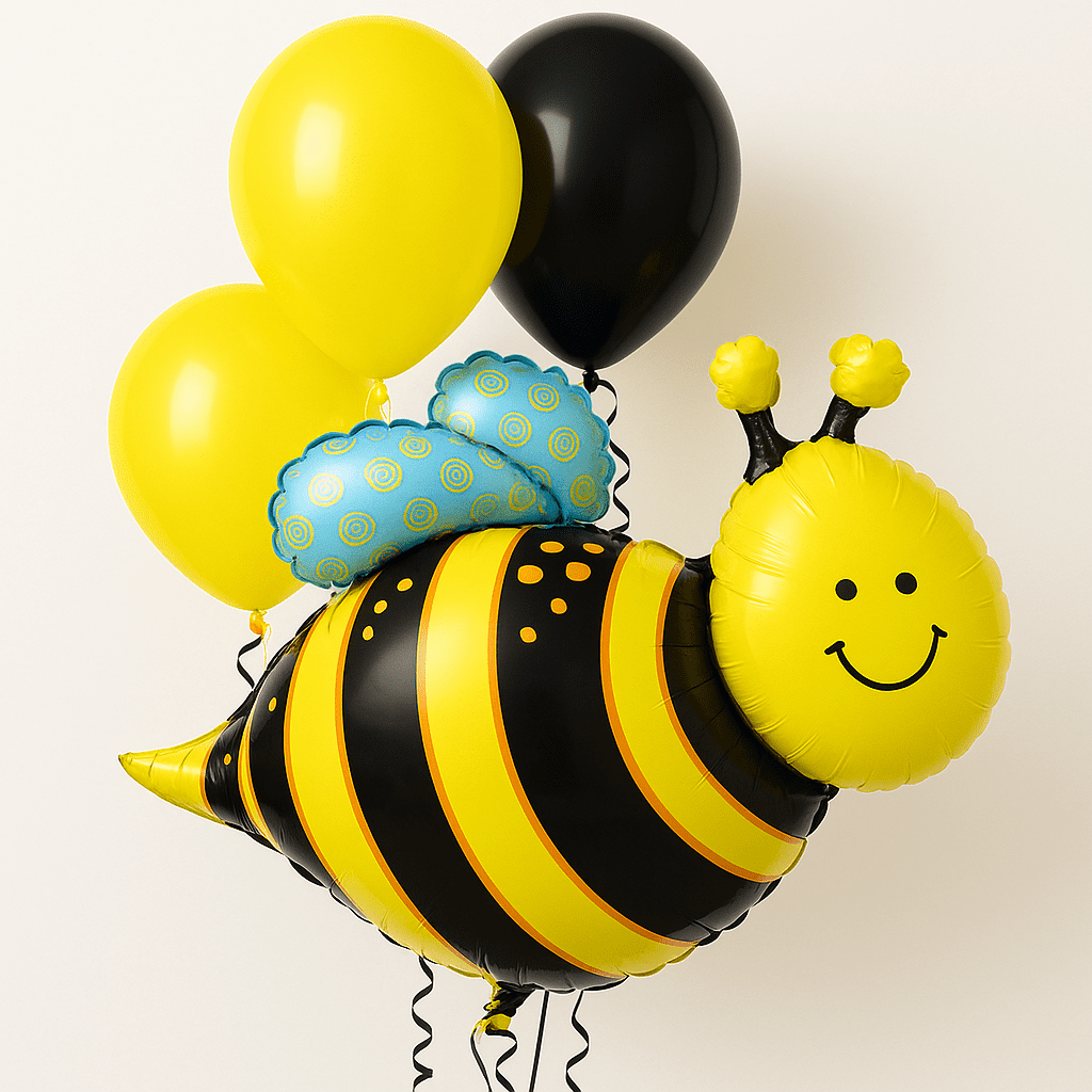 Bee Shape Balloon Foil Mylar Buzzy Celebration Balloon - Walmart.com