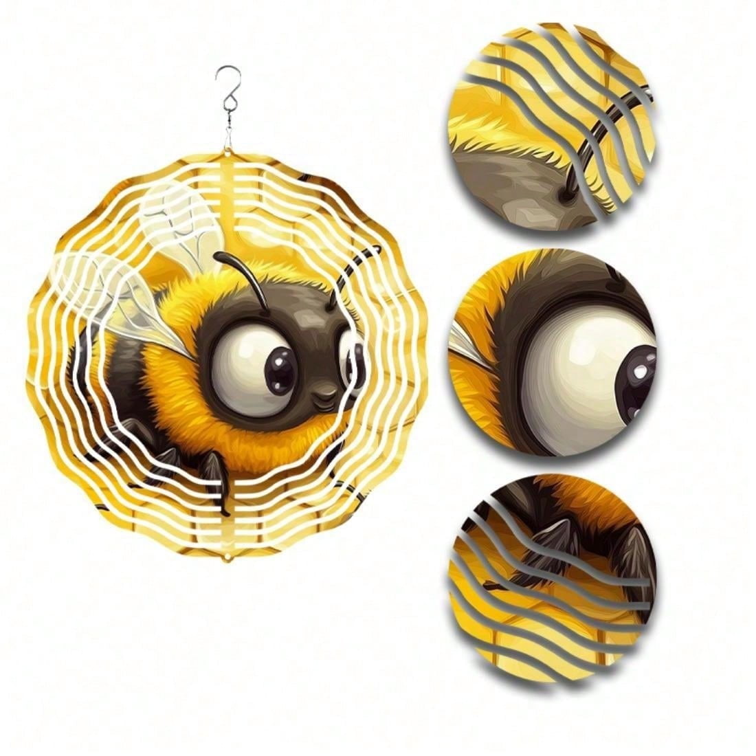 A Bee-Shaped Wind Spinner, Christmas Decorative Gifts, A 3D Kinetic ...