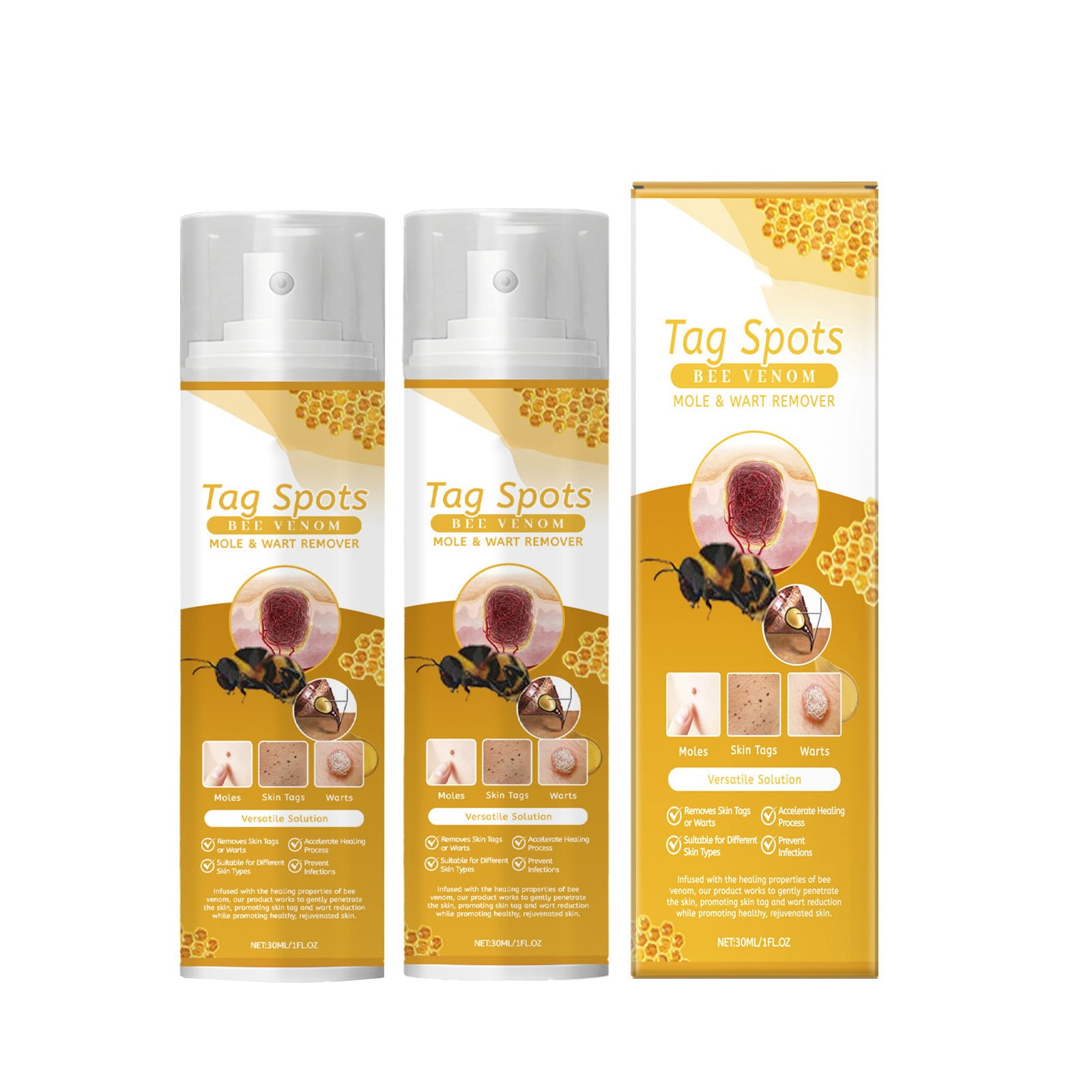 Bee Skin Care Spray Cleansing Body Smooth Skin Gentle Skin Care, 30ml*2 ...