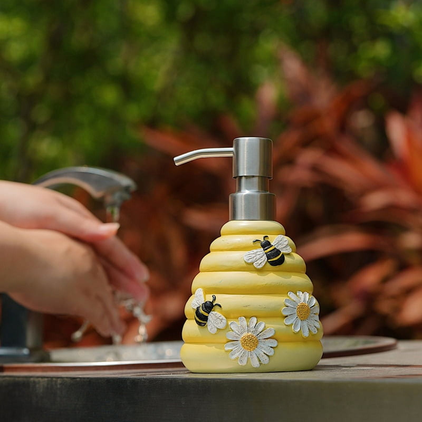 Bee Soap Dispenser Decorative Hand Pump Refillable Soap Dispenser ...
