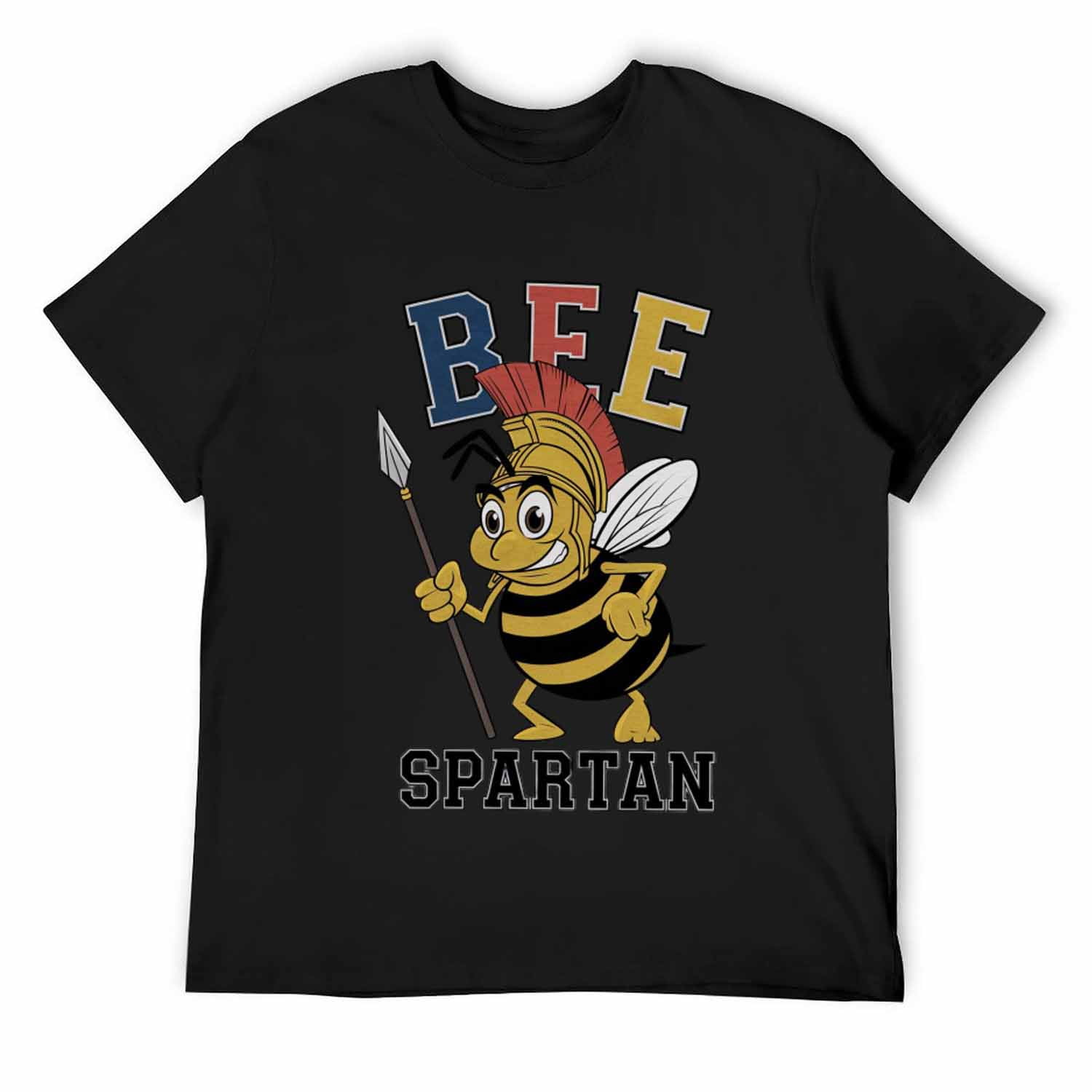 Bee Spartan Women Tops T-Shirt Family Vacation Summer Graphics Casual Short Sleeve Crew Neck ...