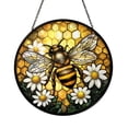 Bee Stained Glass Suncatcher – Garden Window Hanging Decor - Walmart.com