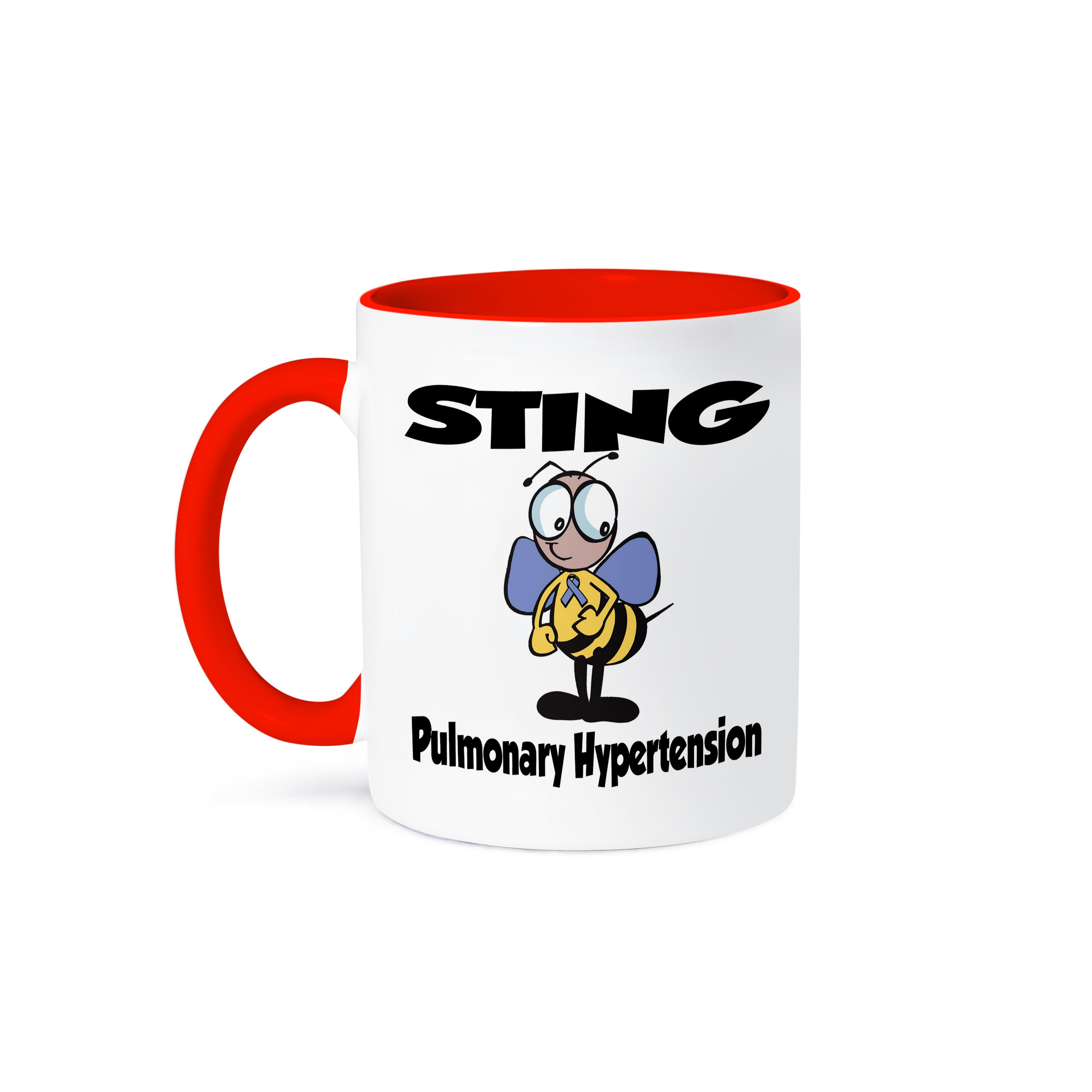 3dRose, Bee Sting Pulmonary Hypertension Awareness Ribbon Cause Design ...