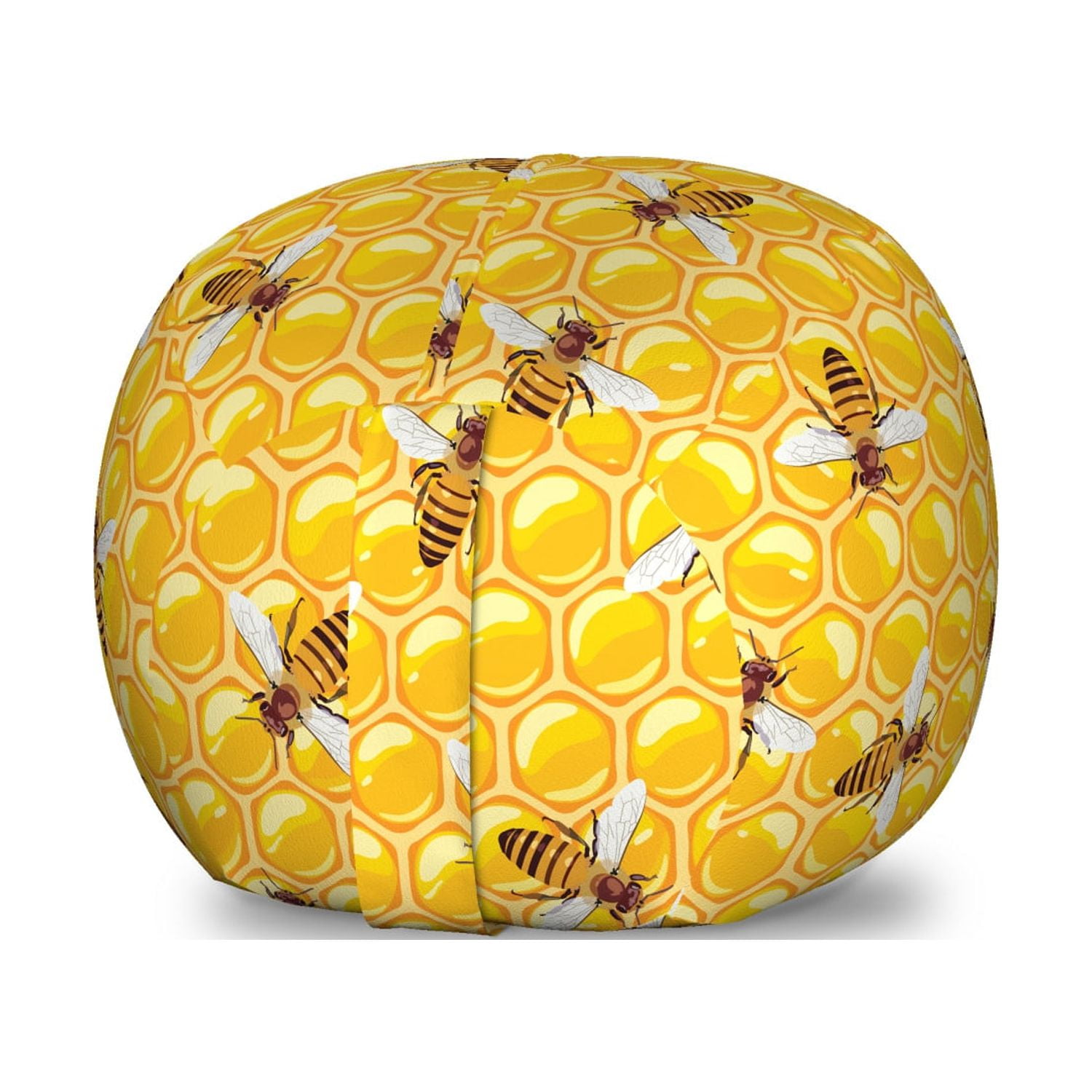 Bee Storage Toy Bag Chair, Honeybees Working on Honeycomb Hard Worker ...