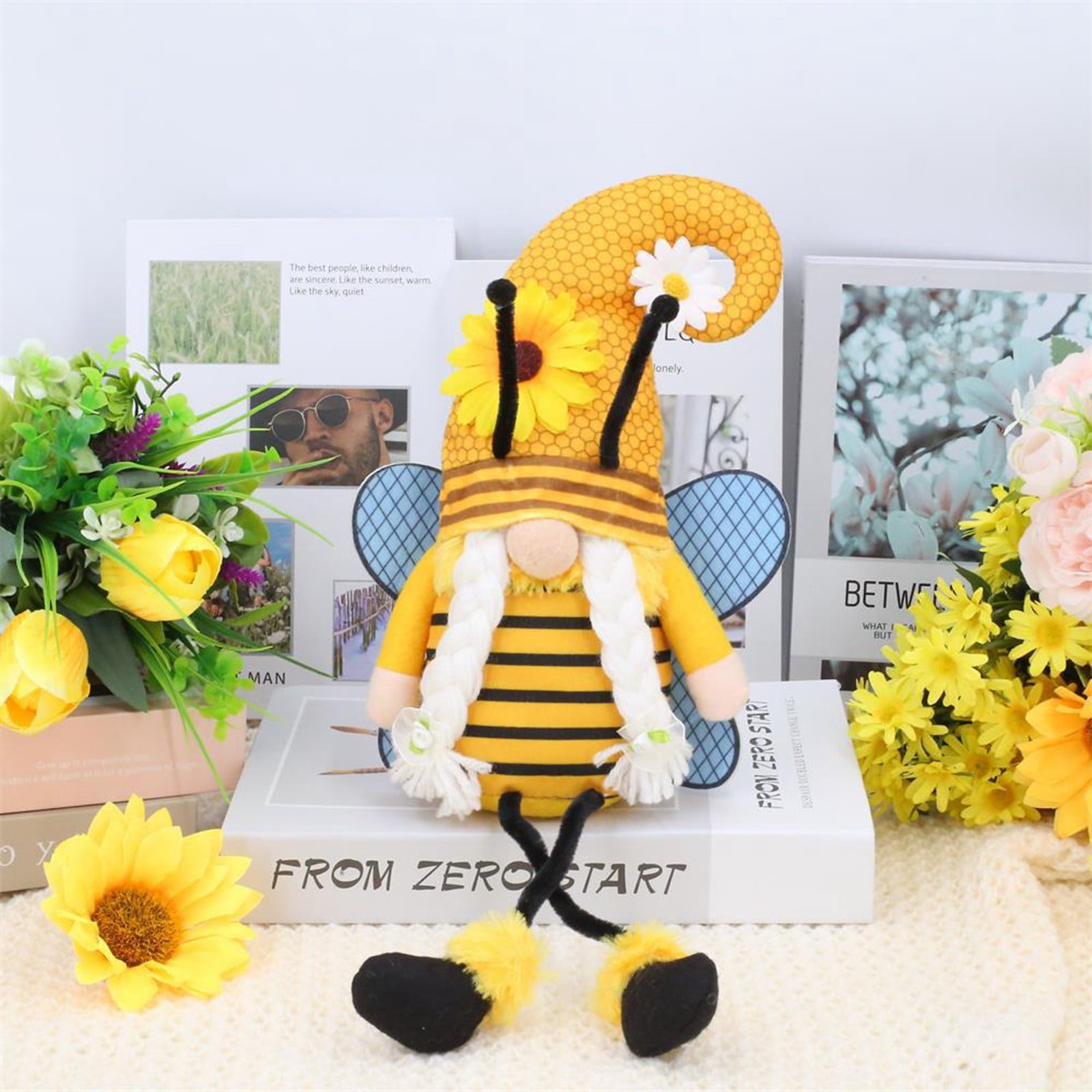 Bee Stripes Body Little Doll With Long Braid Spring Bee Festival Plush ...