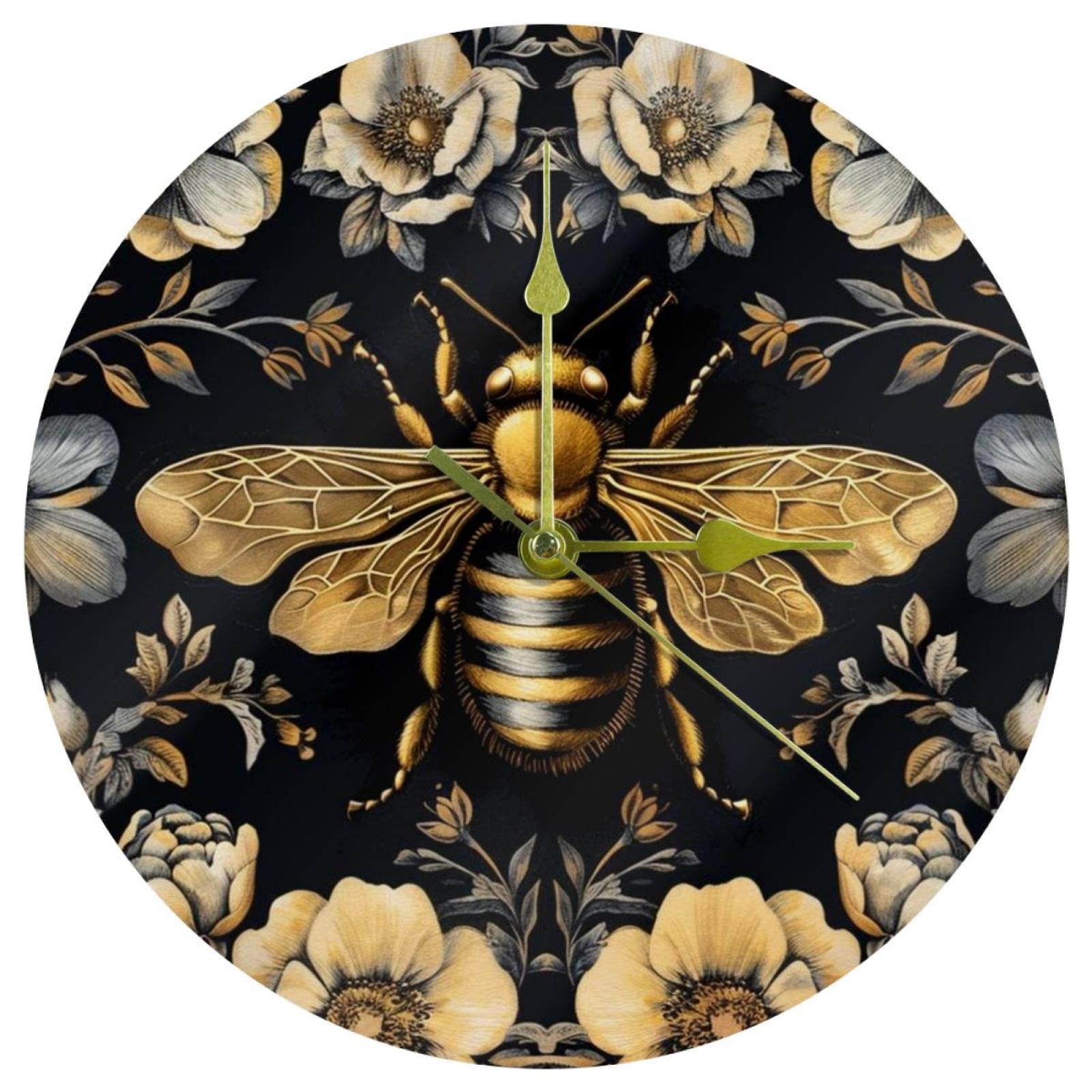 Bee Stylish Circular Wall Clock - Durable Acrylic Material - Modern ...