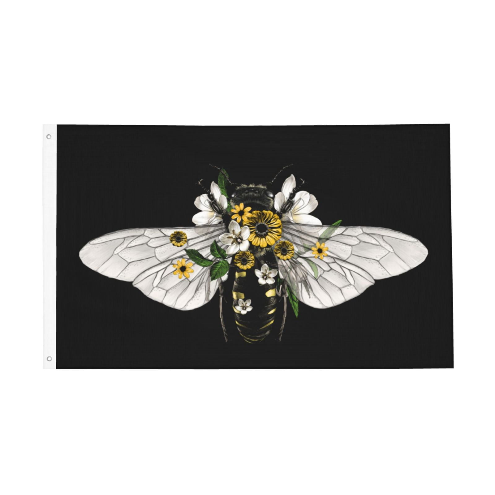 Bee Sunflower Flower Flag 3x5 Ft Outdoor Indoor With Grommet Garden ...