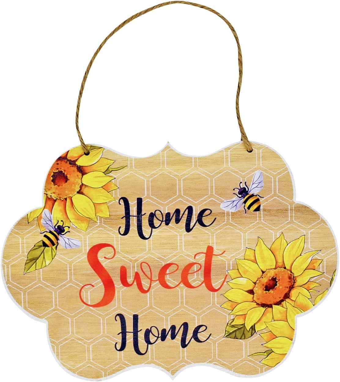 Bee Sunflower Sign Honeybee Welcome Yard Sign, Home Sweet Home Honey ...