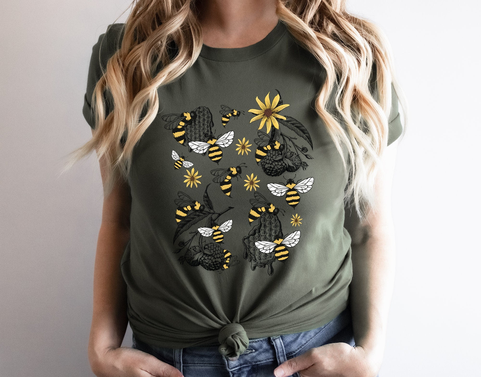 Bee T-shirt, Beekeeper Shirt, Bee Lover Gift, Insect Shirts, Earth Day ...