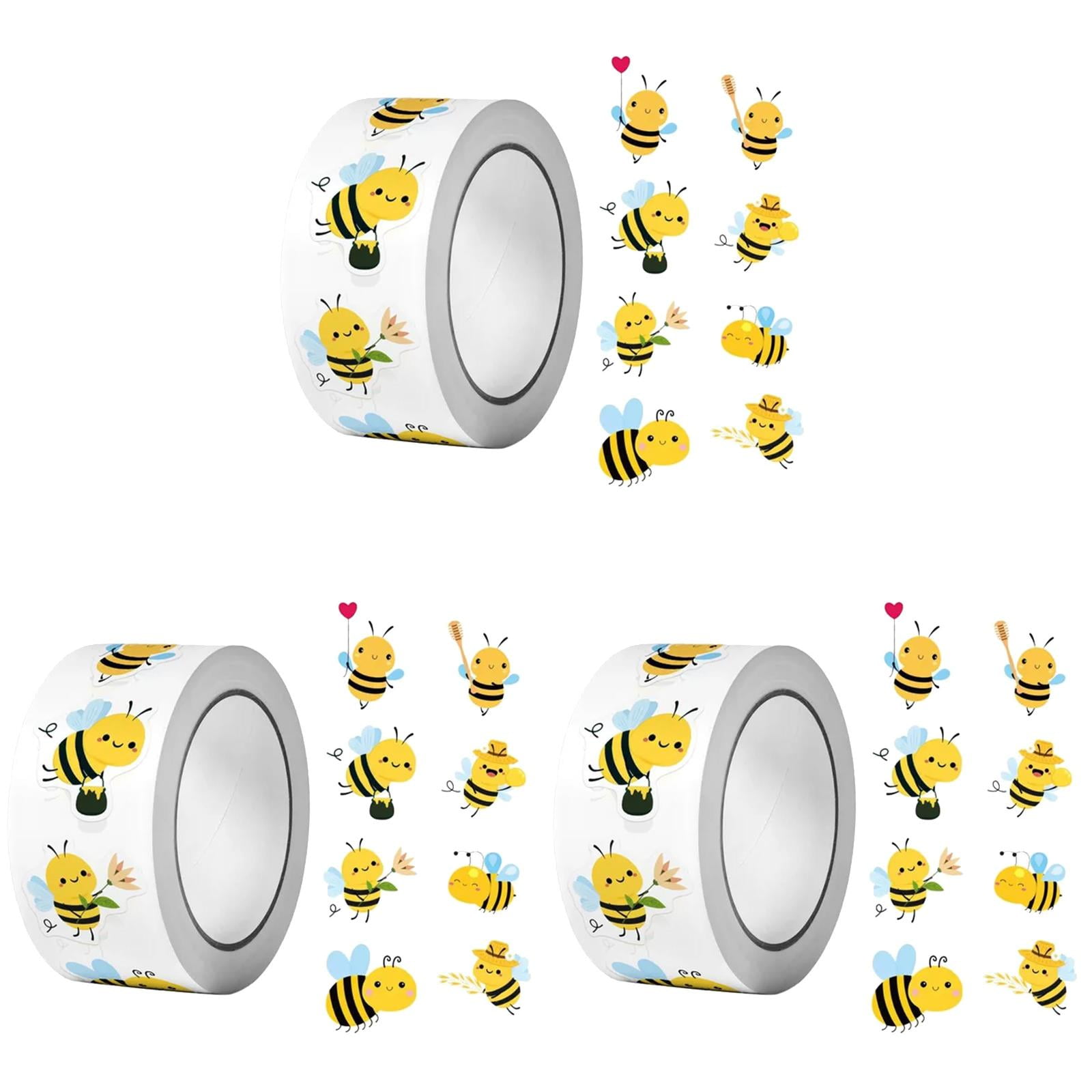 Bee Theme Stickers 500PCS - Adorable Honey Bee Reward Stickers, Mini ...
