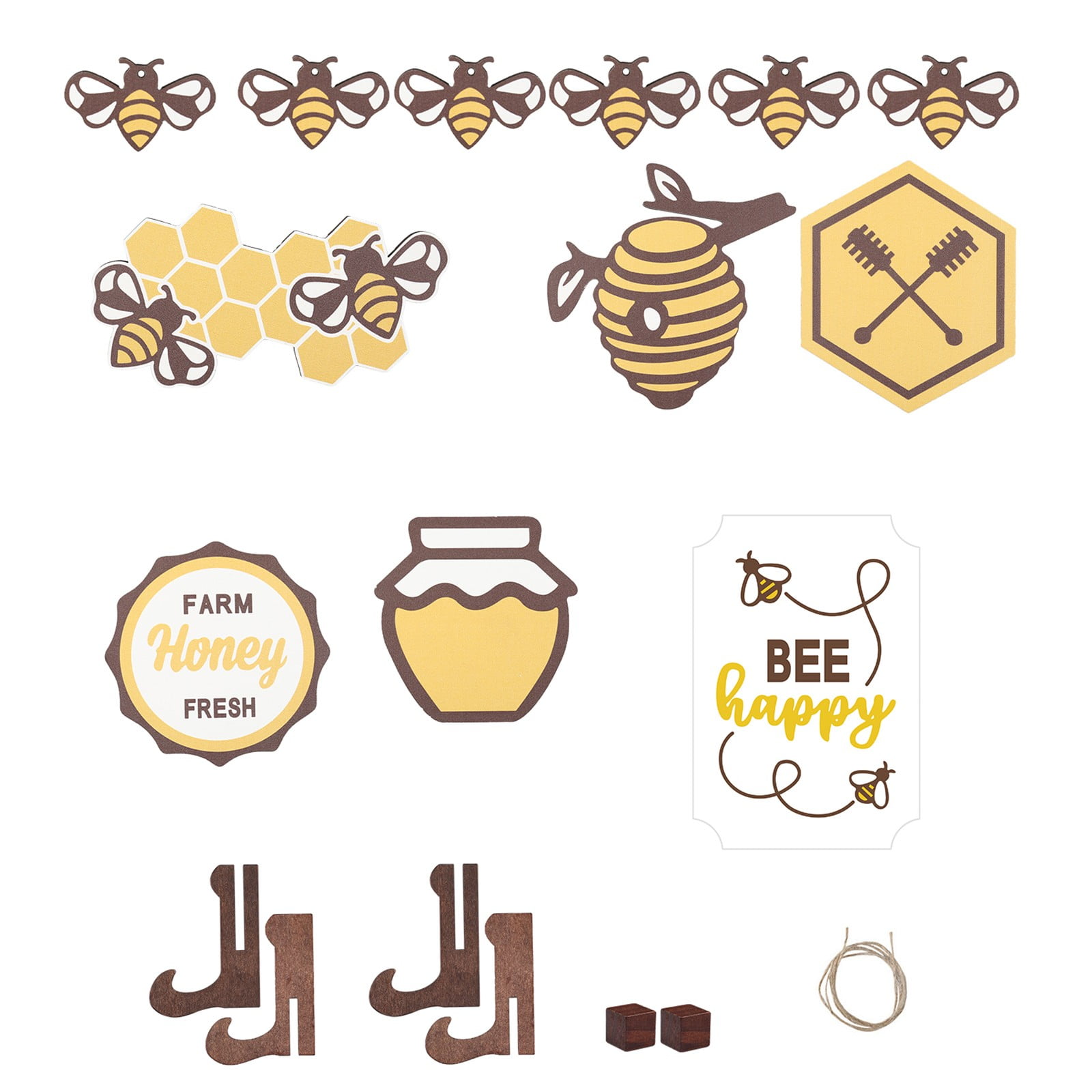 Bee-Themed Wooden Craft Set for Home Decor, DIY Projects, and Art ...