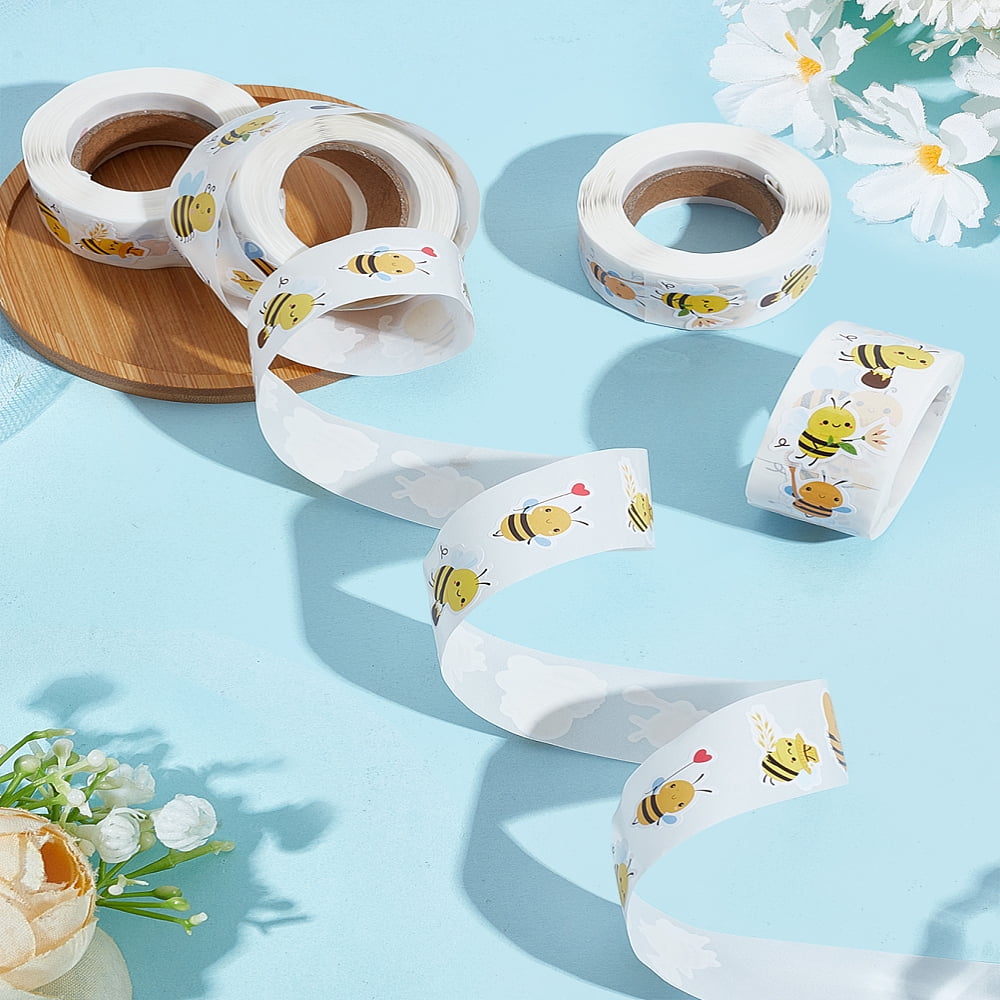 Bee Themes Stickers Adhesive Label Stickers Yellow 21~26x17~25mm ...