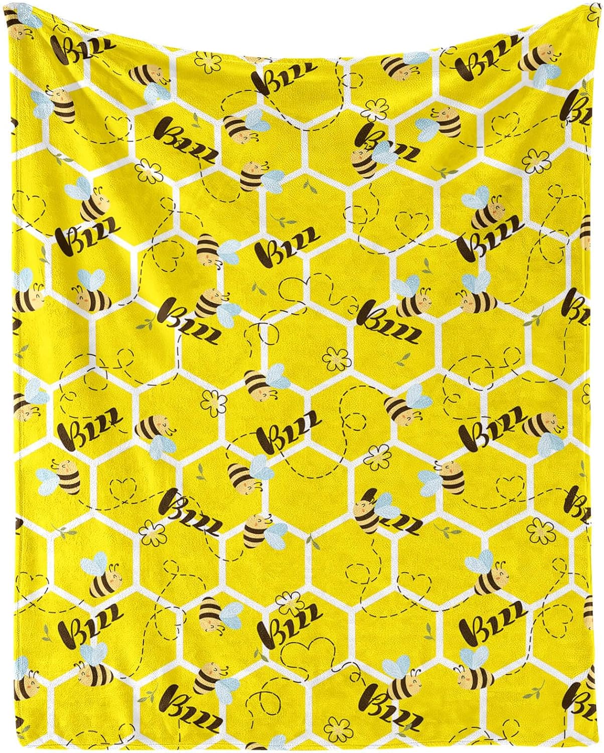 Bee Throw Blanket - Soft Flannel Bee Blankets for Girls Boys Kids Pet ...