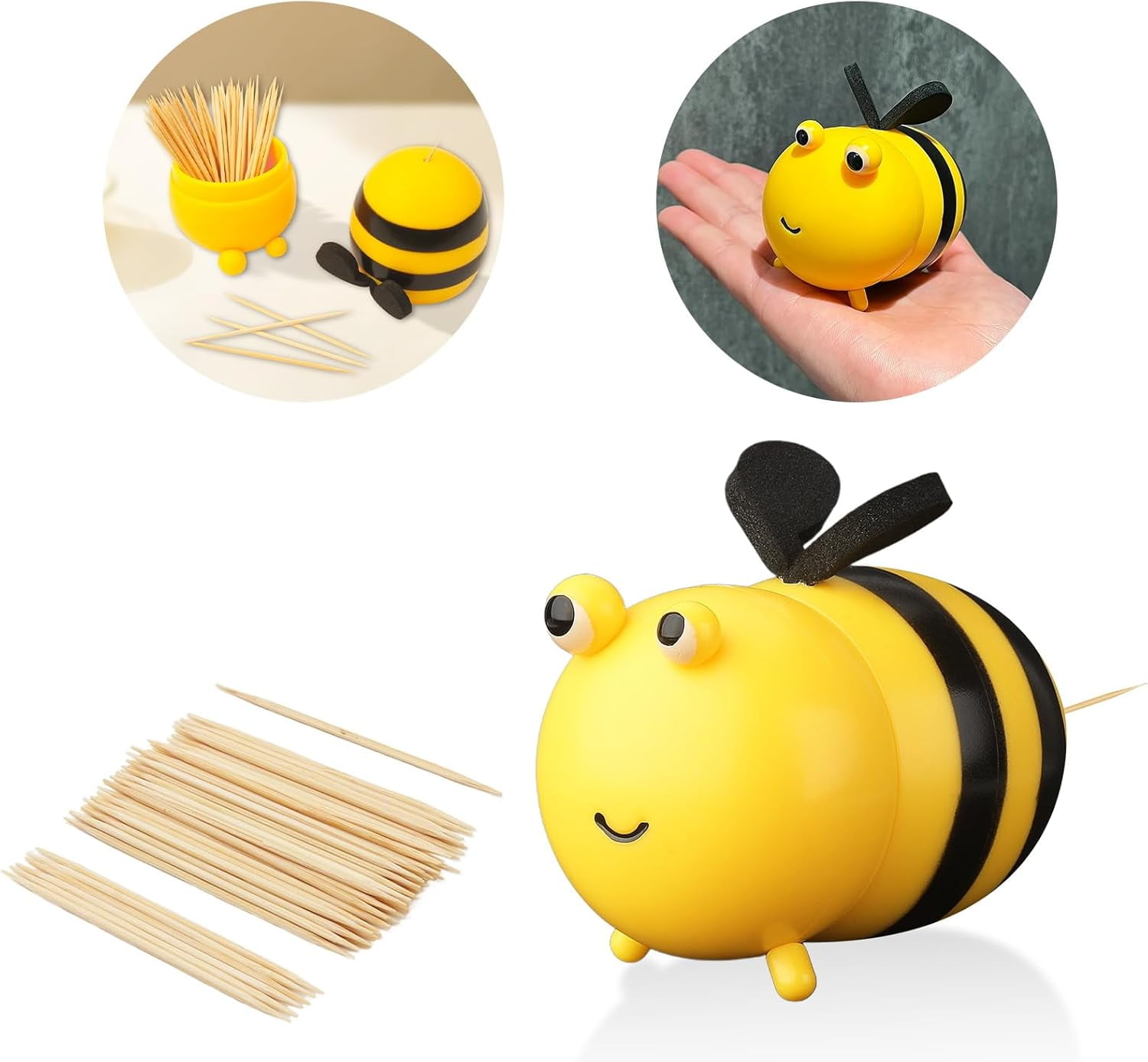 Bee Toothpick Holder Dispenser - Bee Toothpick Holder, Funny Cute Bee ...