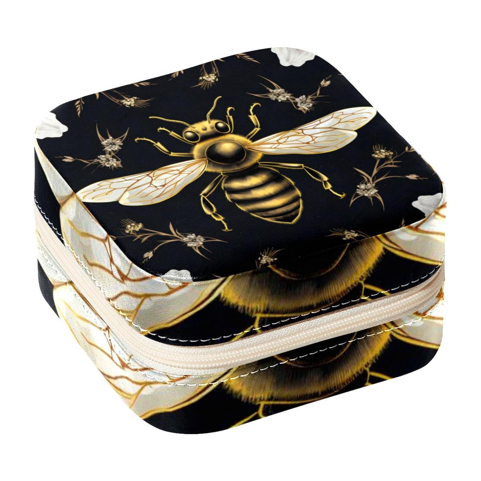 Bee Travel Portable Square Jewelry Box - Bracelet Holder and Jewelry ...