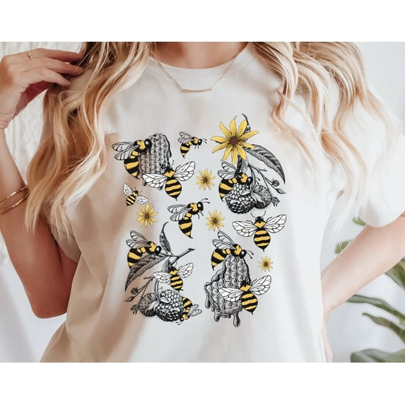 Bee Tshirt Beekeeper Shirt Bee Lover Gift Insect Shirts Earth Day ...