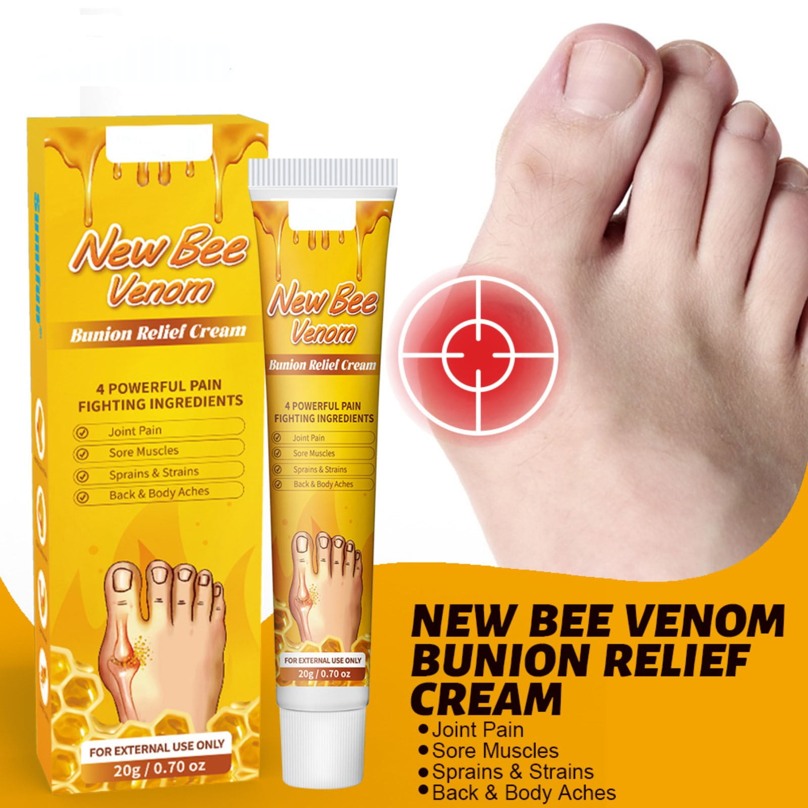 Bee Vénom Plaster Bee Bunion Health Cream Joint Massage Cream Moisturizing Joint Cream - Walmart.com